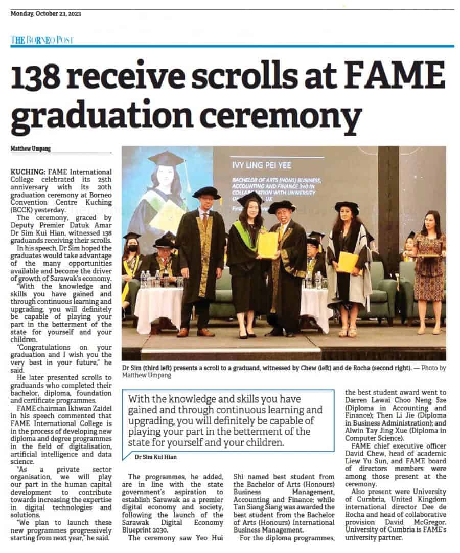 FAME International College 20th Graduation Ceremony - FAME ...